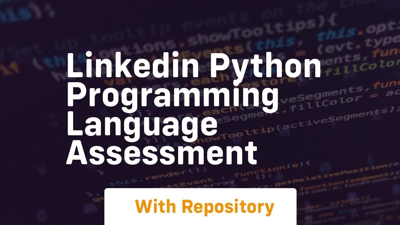 linkedin python programming language assessment