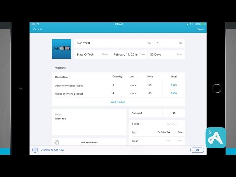 Alto Invoicing - Cloud Estimates & Business Reporting iPad App Demo