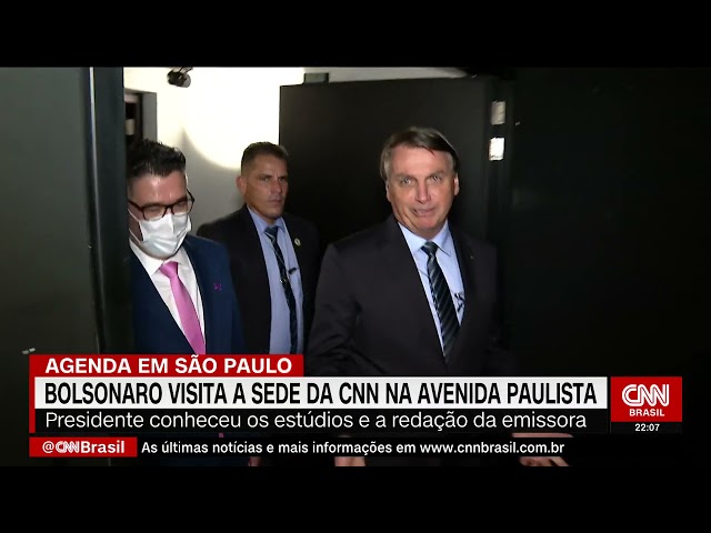Presidente Bolsonaro visita sede da CNN | CNN Brasil