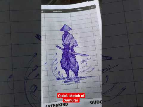 Quick sketch of Samurai warrior within 30 minutes #samurai #warrior #sketch #art #japan