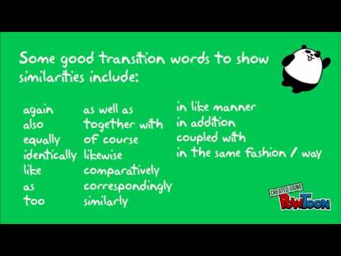 Writing to Compare and Contrast: Transitions and the Body