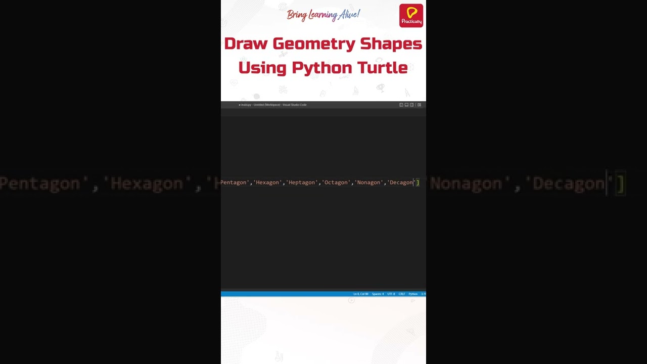 Draw Geometry Shapes ○△ using Python 🔥🔥| Practically | Python for Beginners