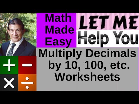 Multiply Decimals by Powers of 10 Worksheets