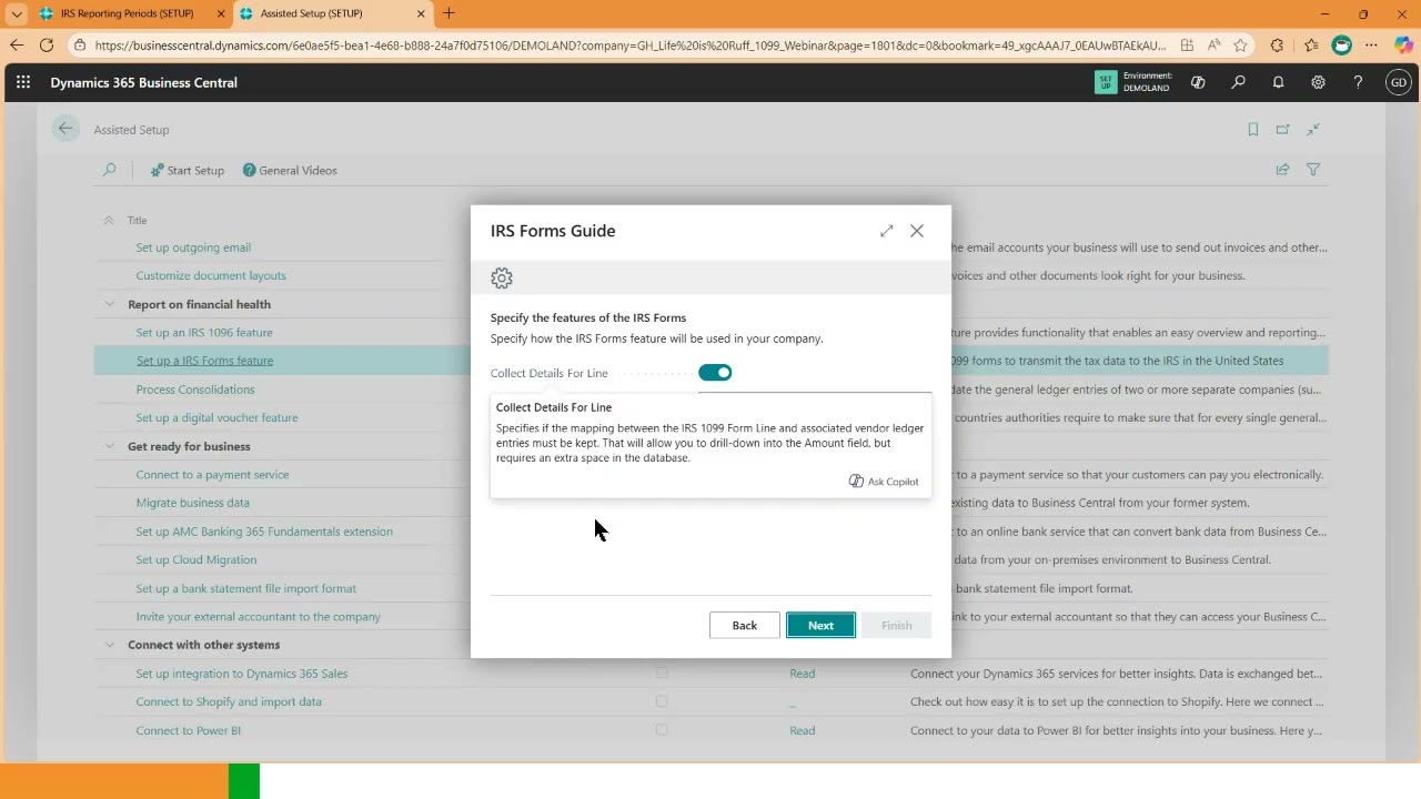 Processing 1099s in Business Central