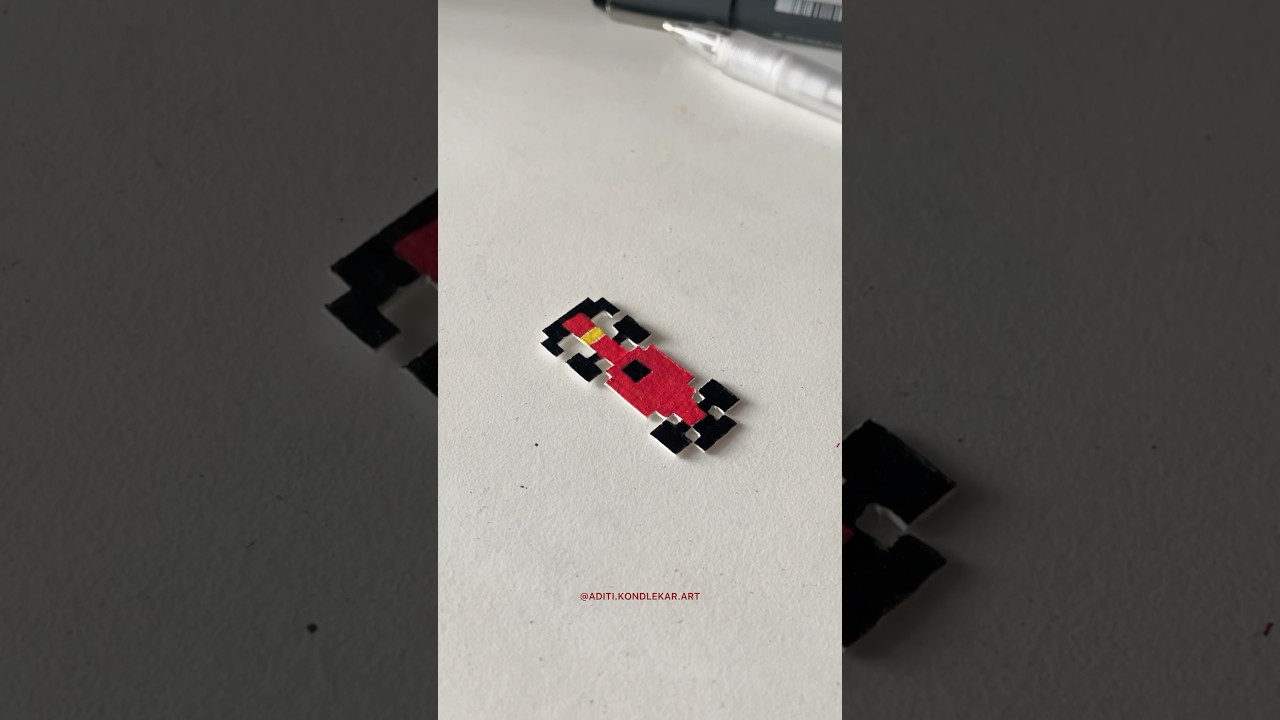 Diy F1 car pixel art for phone case/cover #f1 #pixelart  #youtubeshorts #ytstudioes #shortvideo