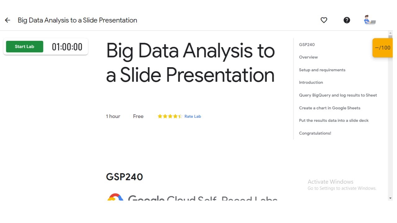 Big Data Analysis to a Slide Presentation