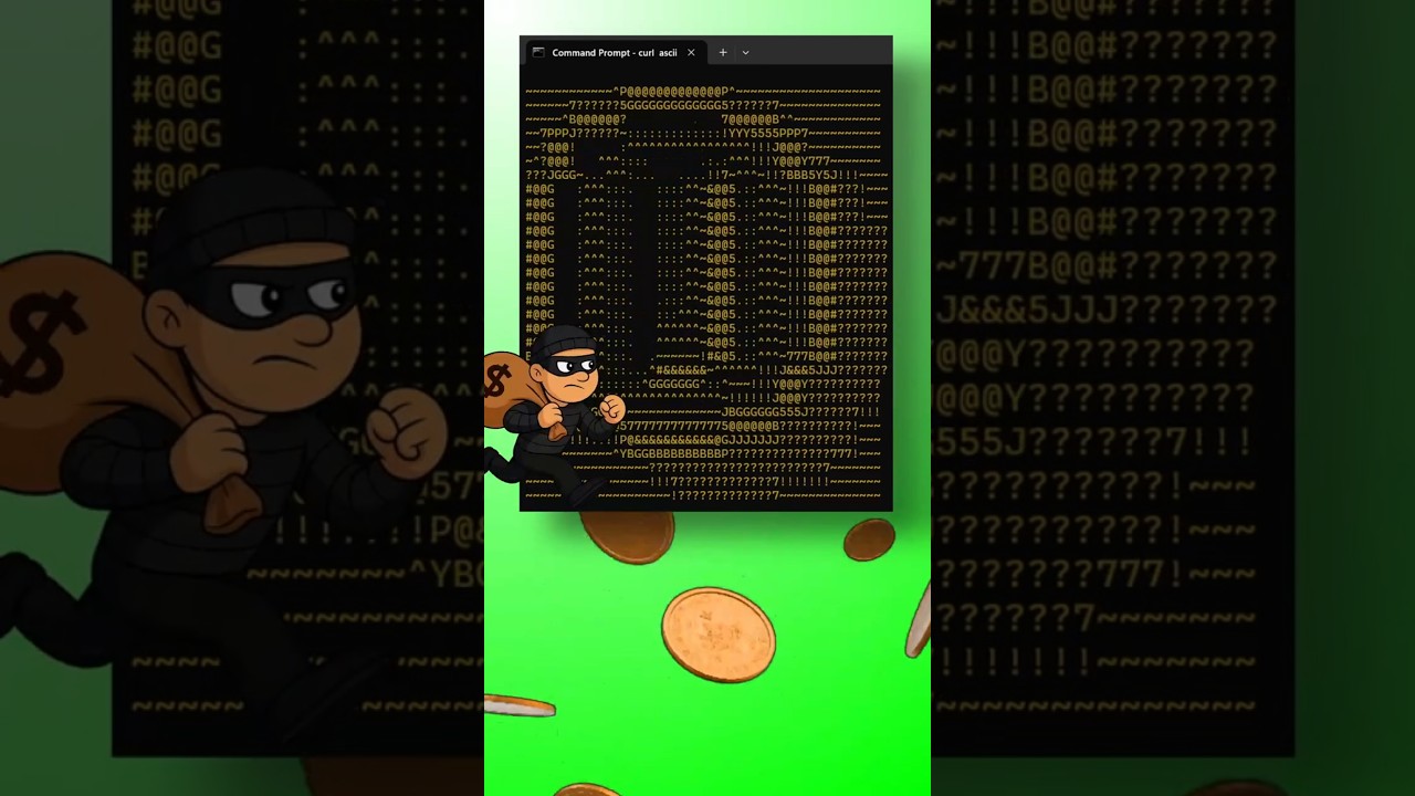 Fun with CMD - ASCII Coin Animation #shorts #cmd #terminal #asciiart #asciianimation