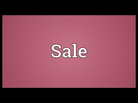Sale Meaning
