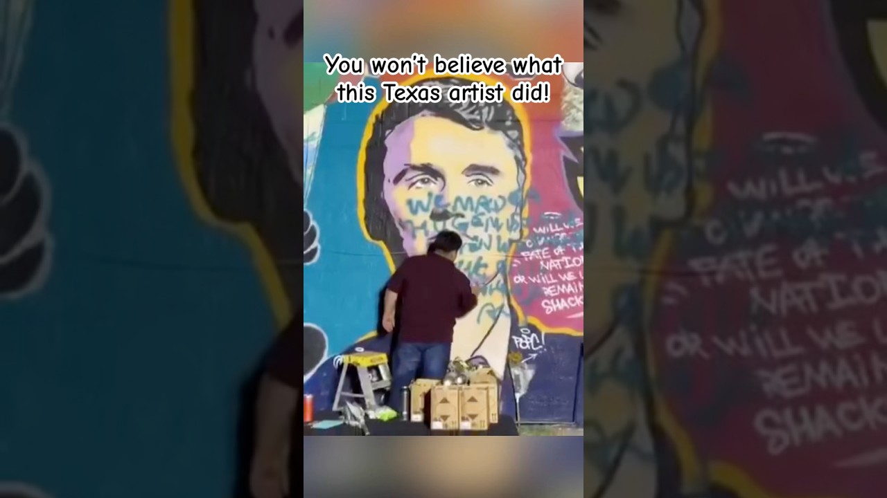 You won’t believe what this Texas artist did after vandals destroyed Charlie Kirk mural!