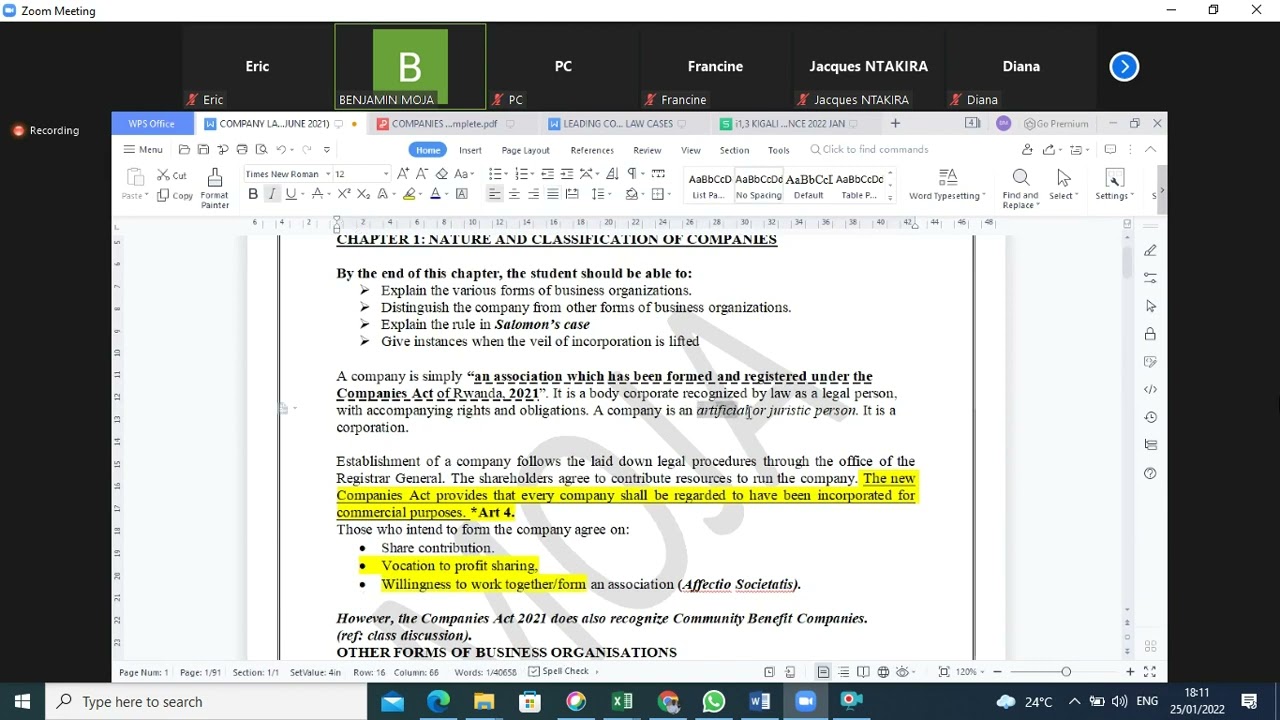 Chap 1 Nature and Classification of Companies 25 1 2022