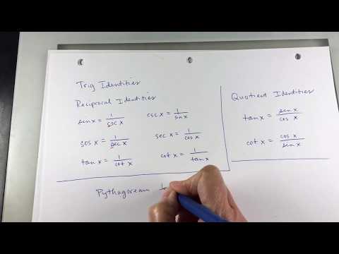 Calc 2, review of trig identities, video 1 of 5