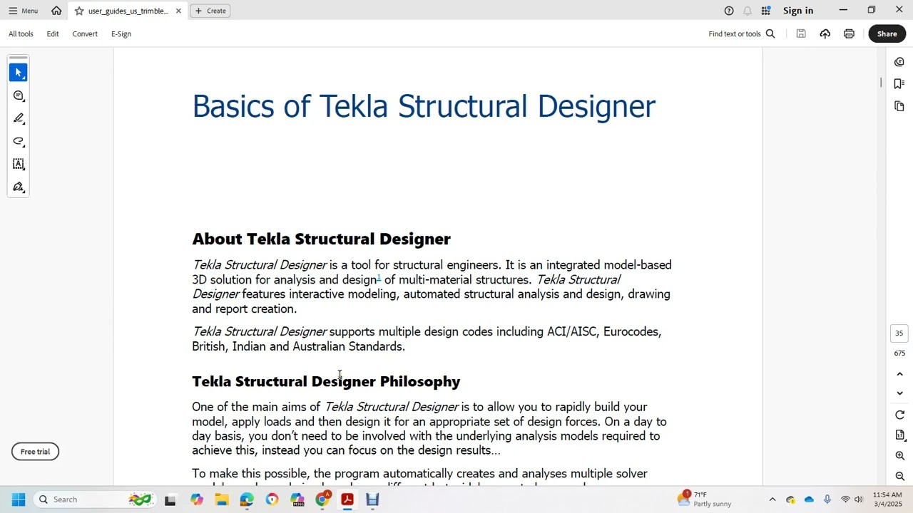 TEKLA DESIGN USER GUIDE PART1