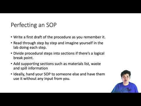 Introduction to Standard Operating Procedures