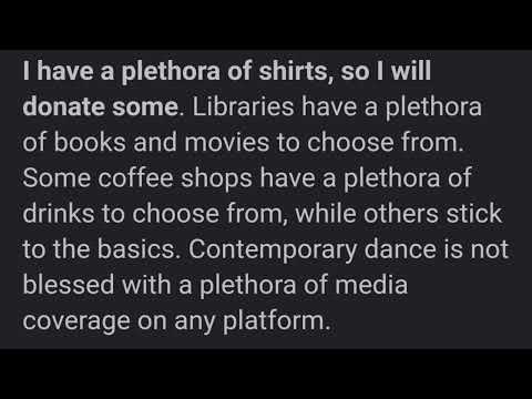 plethora meaning sentence and pronunciation