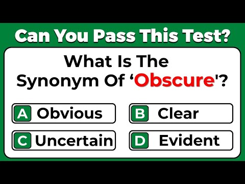 Synonyms Quiz: Can You Pass This Quiz? #28