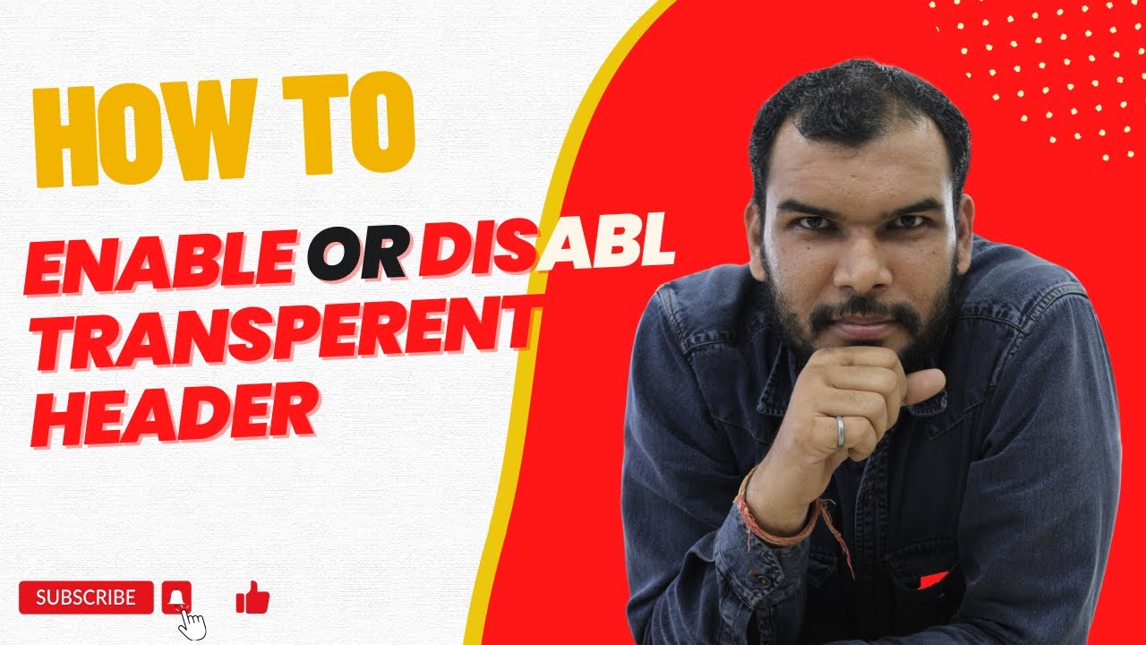 How To Enable or Disable Transparent Header in WordPress / Astra Theme