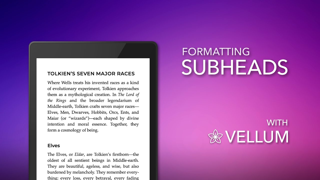 Formatting Subheads with Vellum