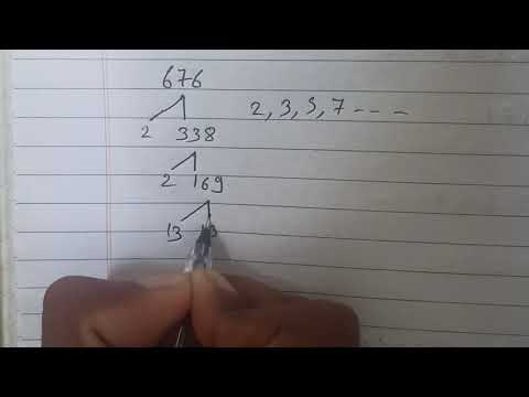 factor tree of 676 | prime factor tree |