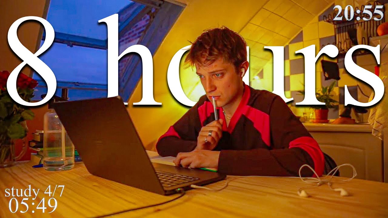 LIVE | 8-HOUR study with me in Paris 📚⛈️ rain sounds & pomodoro timer 60 & 10