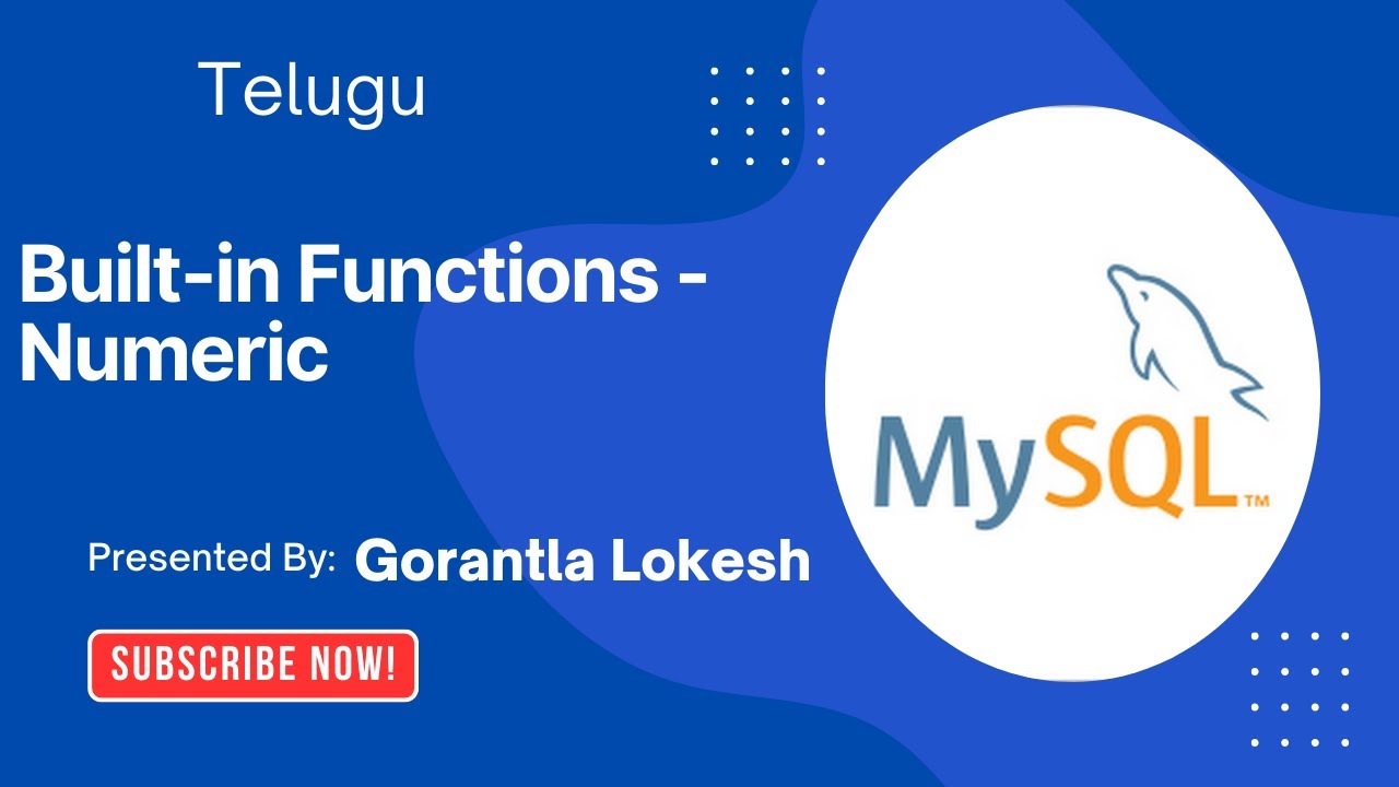 Part 12: Built in Function - Numeric Function in MySql | #telugu #mysql