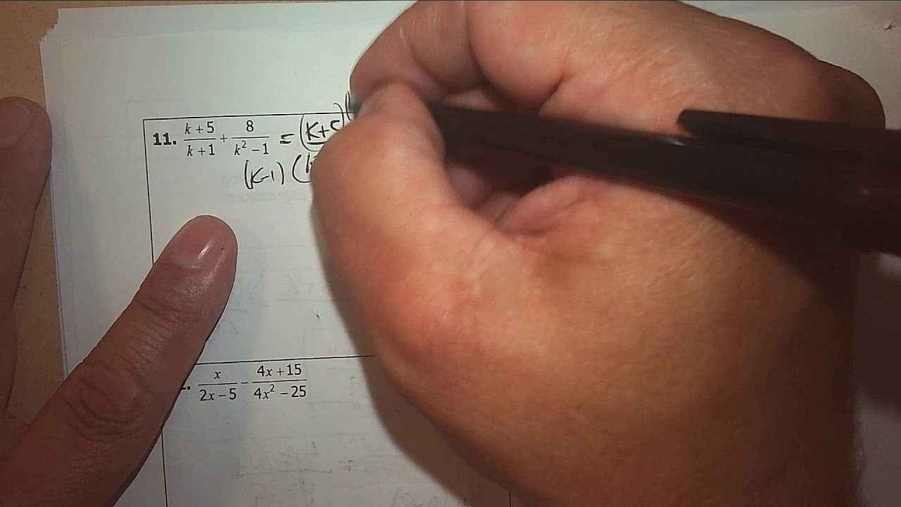 HW solutions to adding and subtracting Rationals