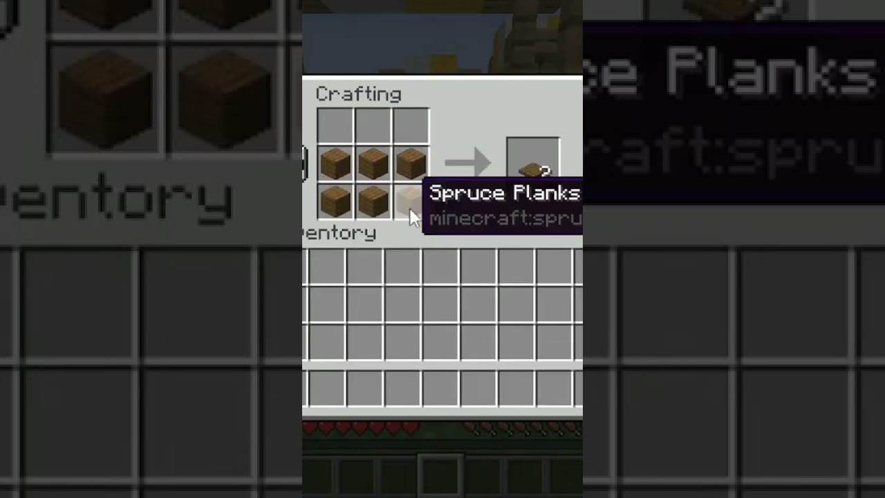 MINECRAFT - HOW TO CRAFT SPRUCE TRAPDOOR #shorts