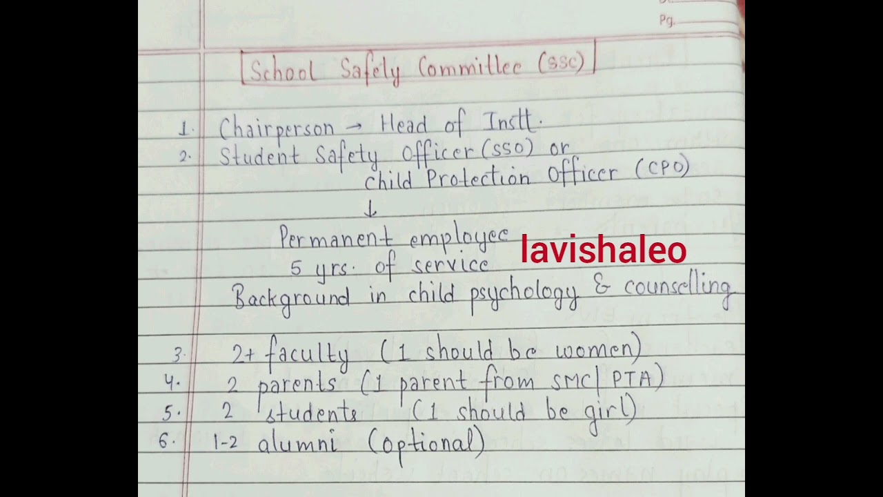 School Safety Committee. SSC.