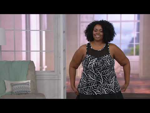DreamShaper by Miraclesuit Olivia Tankini Swimsuit with Skirt on QVC