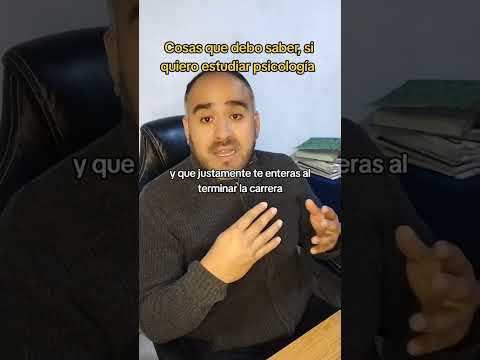 Cosas que debo saber si quiero estudiar psicología 1 #aldoyair43 #psicologia #apoyopsicologico