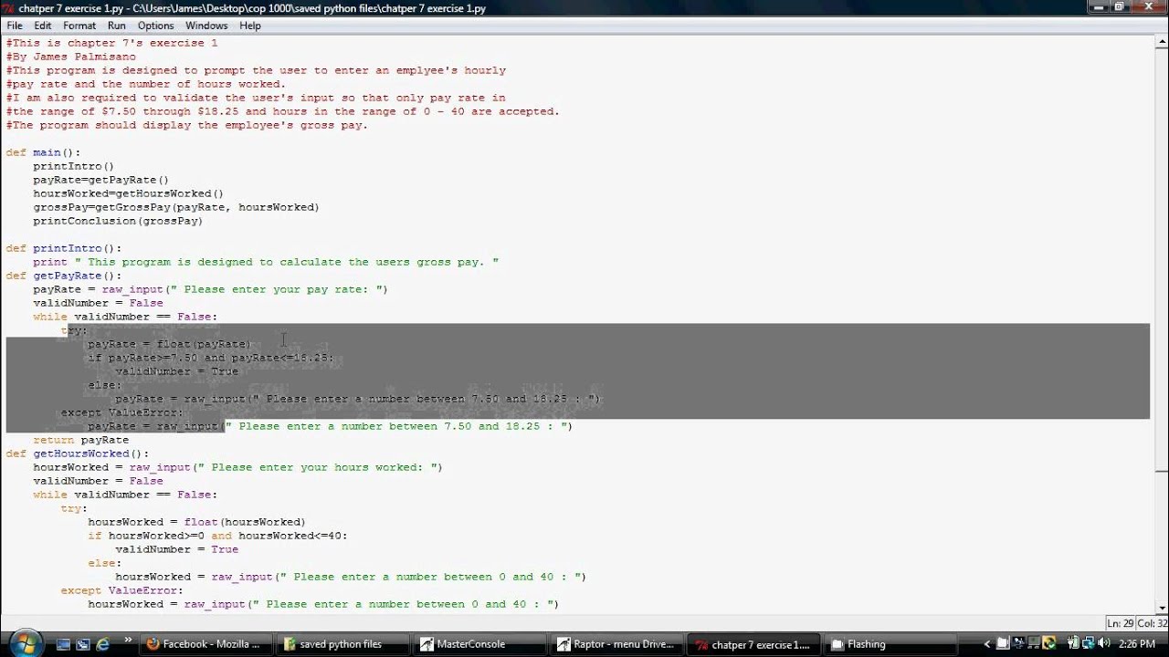 How to validate in python using raw input