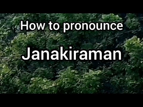 How to Pronounce Janakiraman
