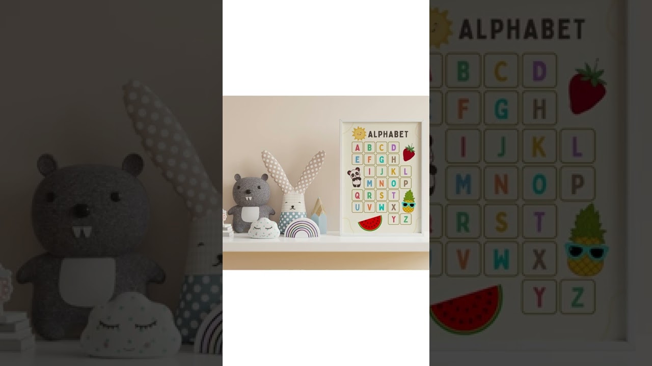 Rainbow Alphabet Print, Alphabet Poster, ABC Print,  Educational Alphabet Poster,  Preschool Poster