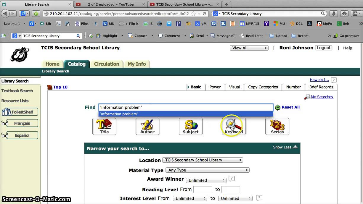 Library Catalogue   Create a Resource List