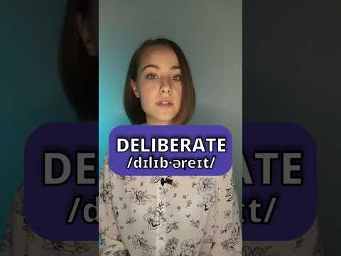Did you know that the word deliberate has multiple meanings #shorts #english #learnenglish #ingles