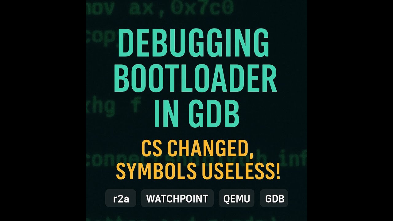 Debugging Real-Mode Bootloader in GDB (CS Changed, Symbols Broken)