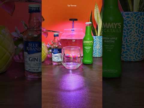 Blue Riband with Jimmy cocktails - Gin #shorts #amsr #ytshorts #youtubeshorts #gin #cocktail #drink