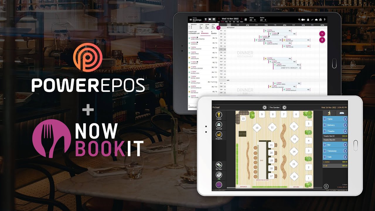 Triniteq's PowerEPOS to Now Book It Integration