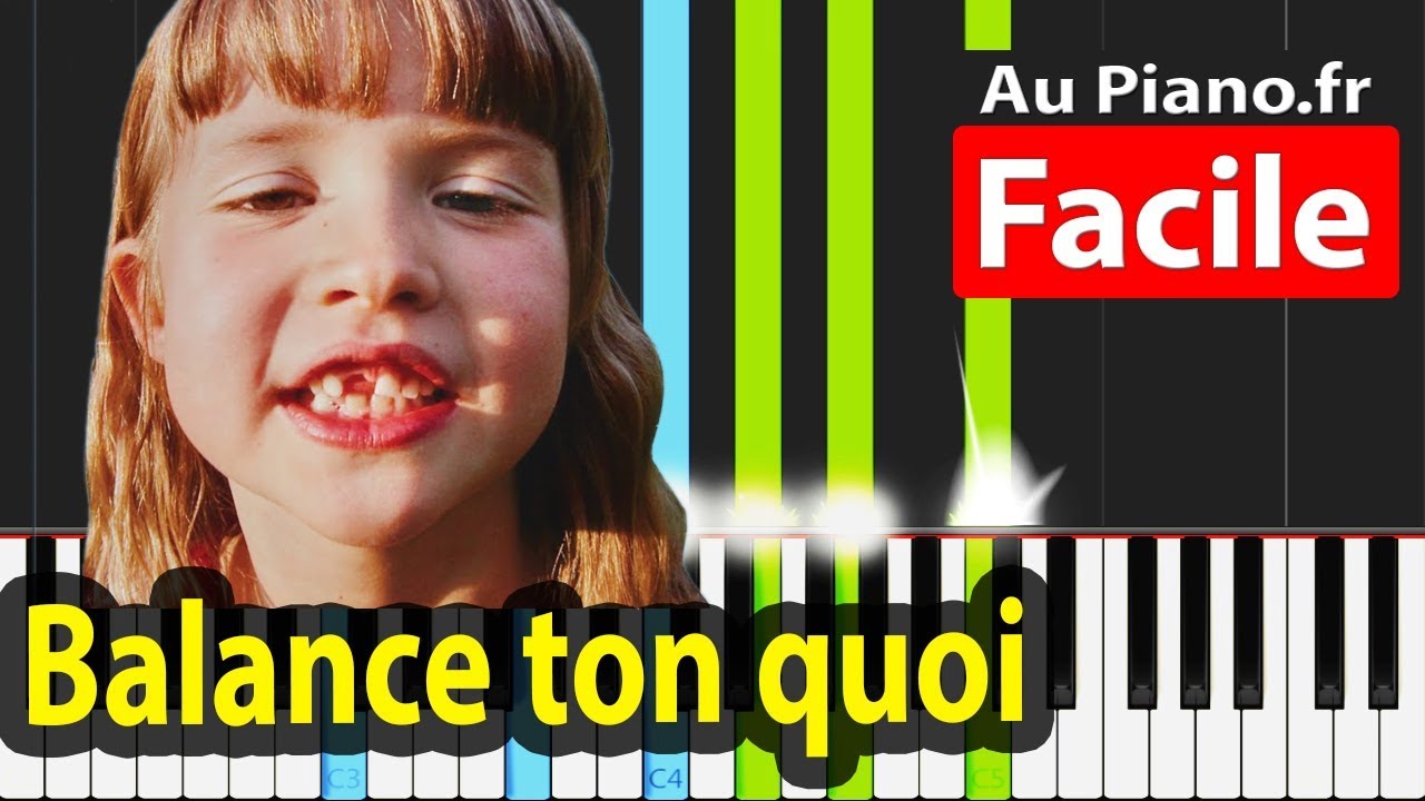 Angèle Balance ton quoi Piano Facile Karaoké Paroles - Au Piano.Fr
