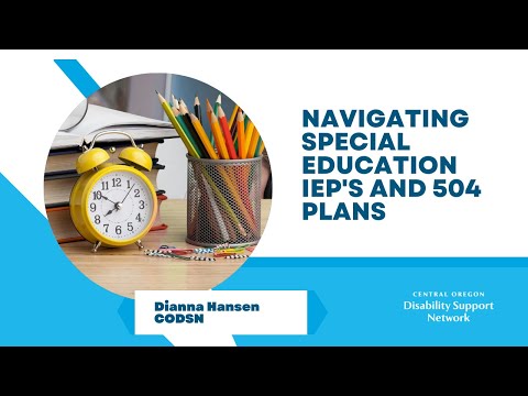 Individualized Education Programs IEP's and Section 504 Plans (SPED)