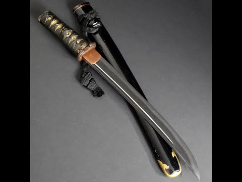 03021 ANTIQUE NIHONTO JAPANESE SAMURAI KATANA SWORD WAKIZASHI KANETANE 兼植 signed w/KOSHIRAE