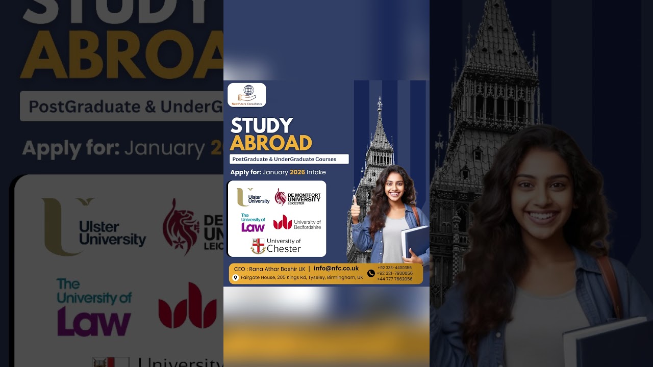Study in the UK – January 2026 Intake | Apply Now with Next Future Consultancy