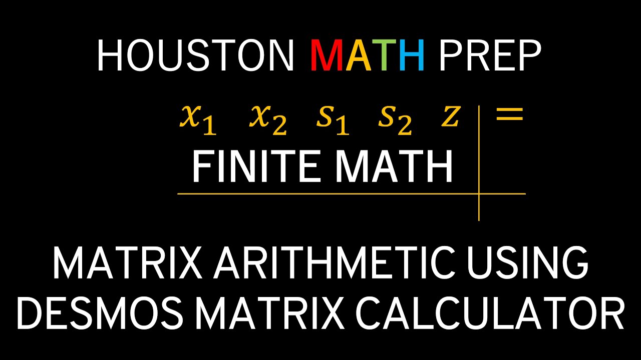 Matrix Arithmetic Using Desmos Matrix Calculator