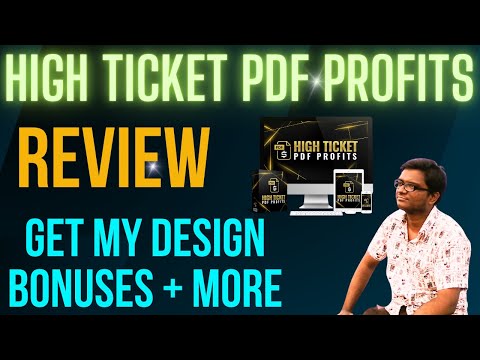 HIGH TICKET PDF PROFITS by Glynn Kosky Review | My Designs + Huge Collection of Bonuses