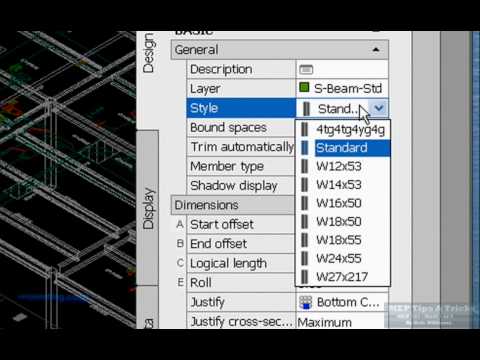 Cad Tips - AutoCAD MEP -Drawing Structural Steel