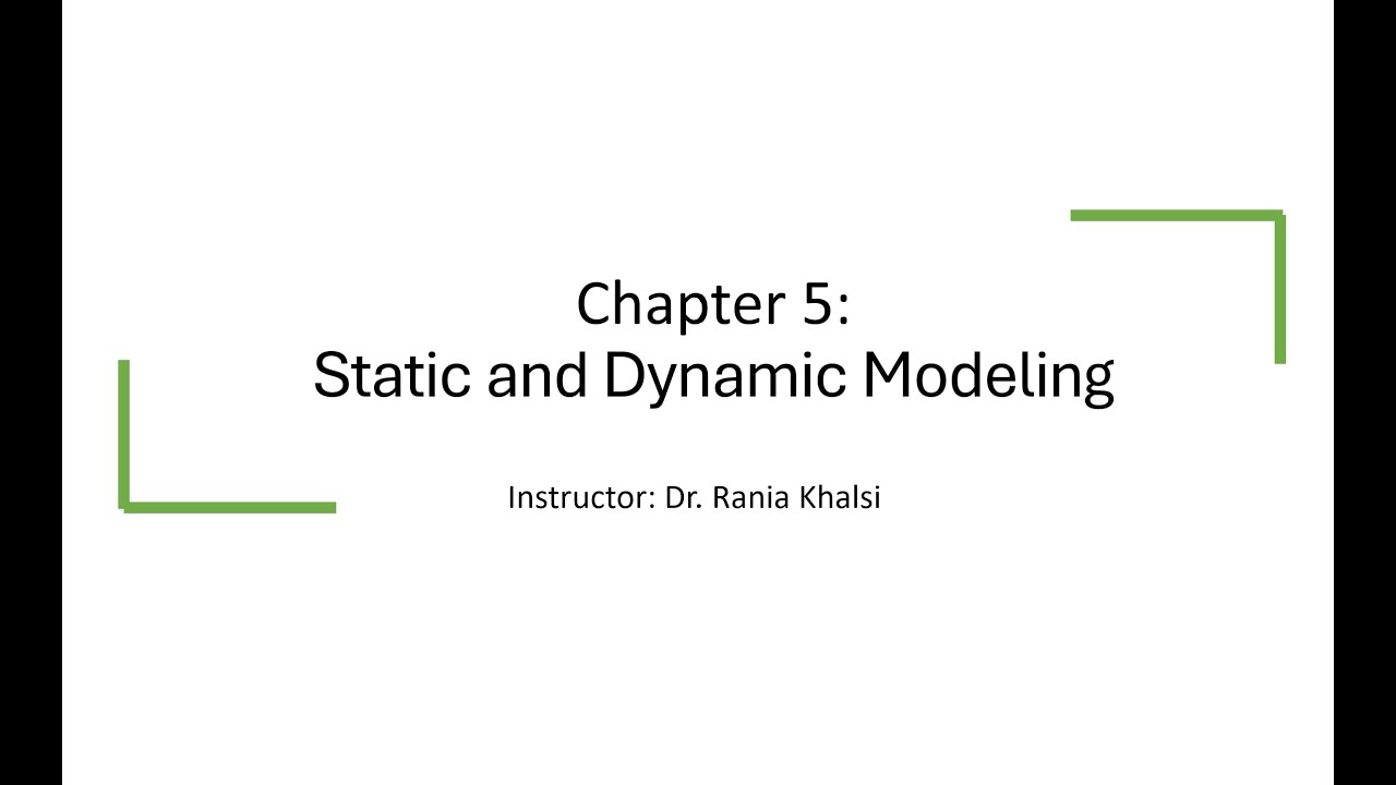 [Video] [CIS-350: Software Engineering] Chapter 5 - Part 1: Static modeling