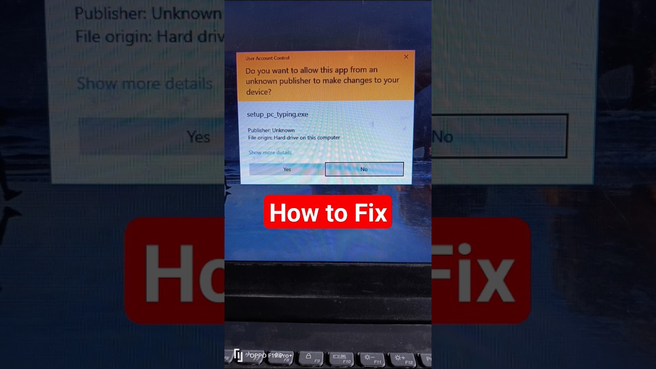 do you want to allow this app from an unknown publisher to make changes to your device #shorts #top
