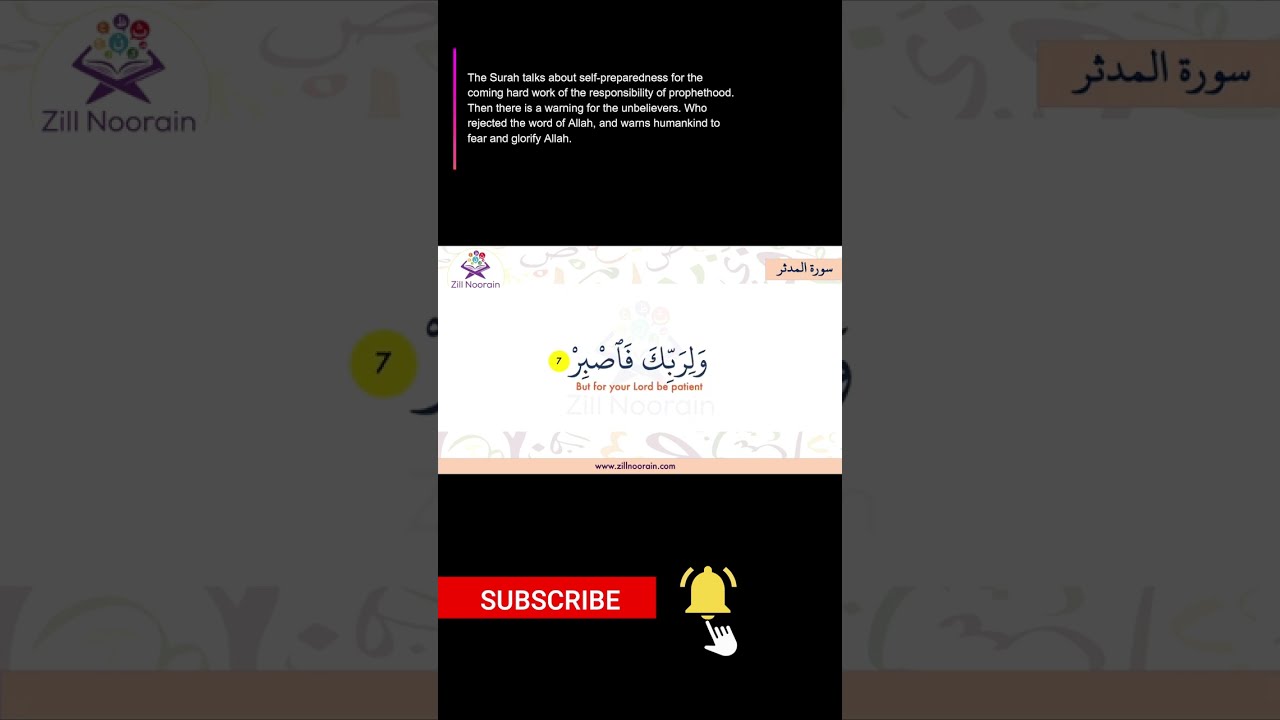 Surah Al Muddathir Beautiful Recitation