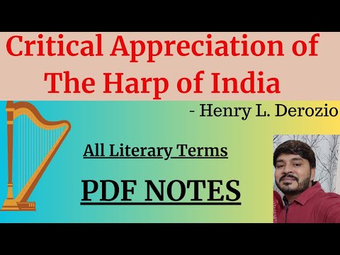 Critical Appreciation of ‘The Harp of India’ -Henry L. Derozio
