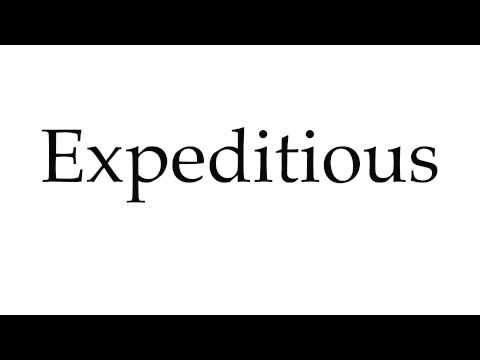 How to Pronounce Expeditious