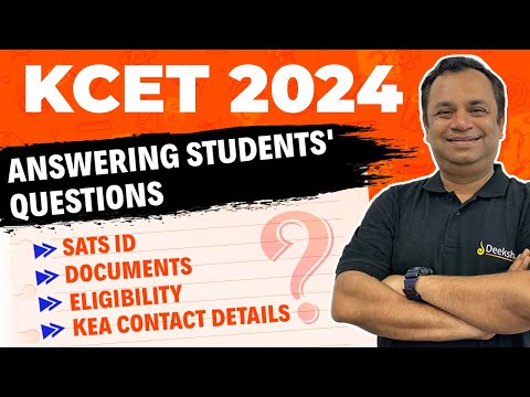 KCET 2024 Application Process | Answering Students' Questions | SATS ID, Documents, Eligibility